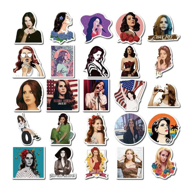 10/30/50 PCS Lana Del Rey Stickers Singer Waterproof Sticker Pack - Etsy