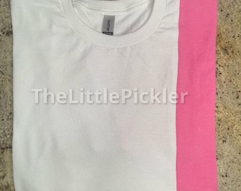 Black and Red Split Adult Tee Two-toned Shirt Two-colored T-shirt Half ...