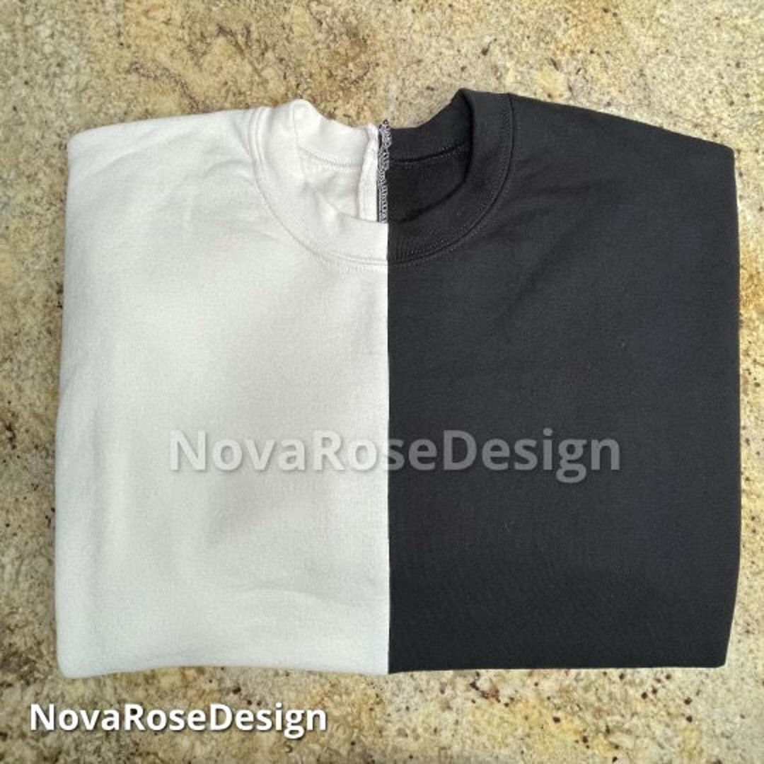 Split Adult Tee Two-toned Shirt Two-colored T-shirt Half and Half Tee ...