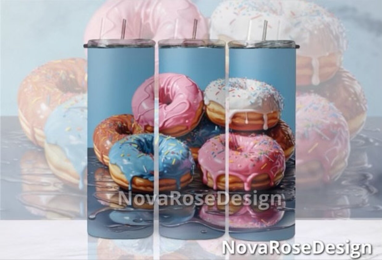 3D Dripping Donuts Png Colored Donuts Sublimation Dripping - Etsy