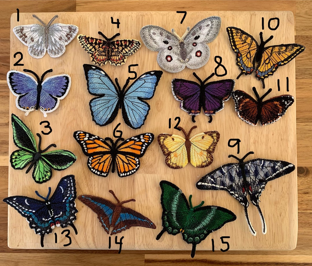Butterfly Patches Embroidered - Etsy