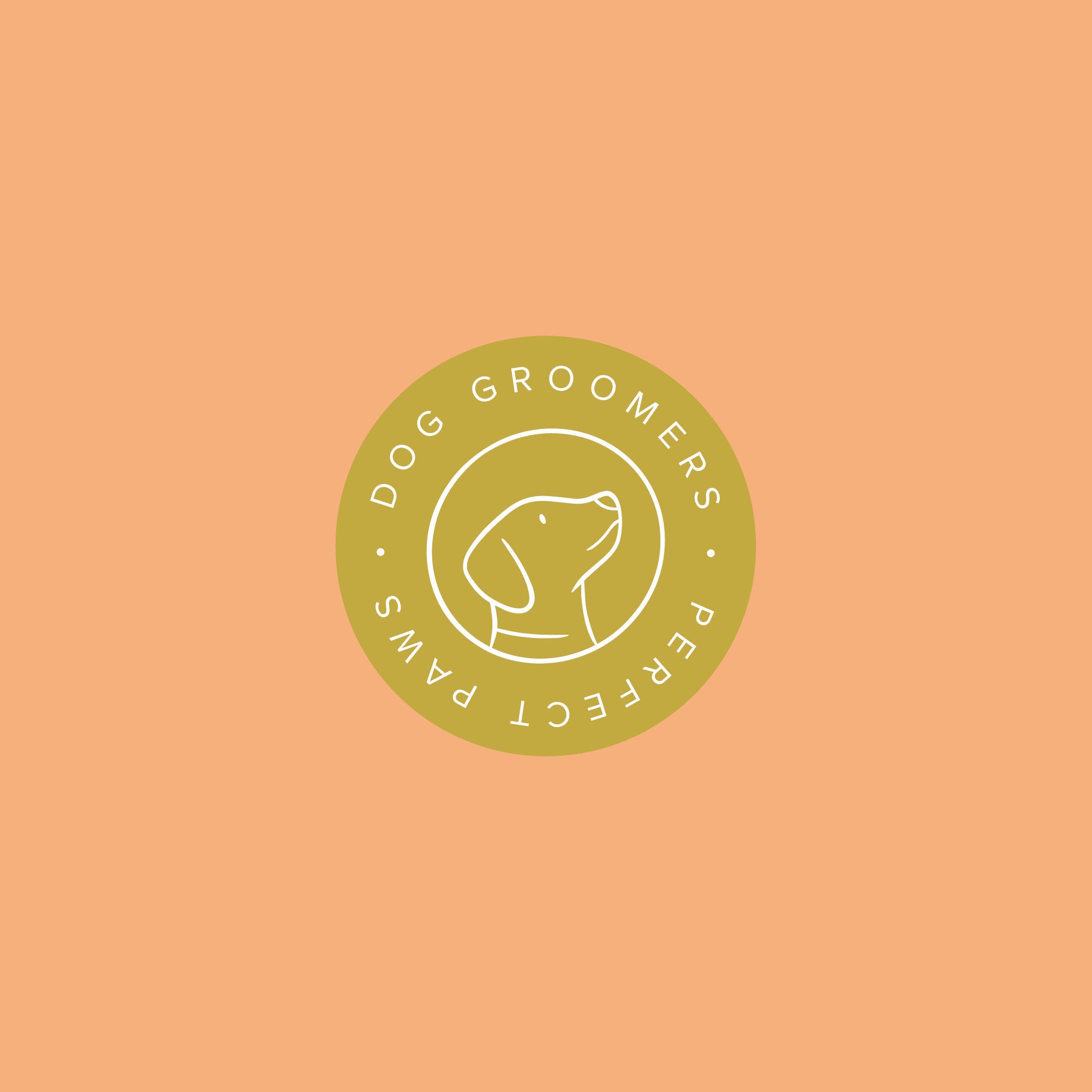 Hand Drawn Dog Logo Design, Premade Branding Kit, Dog Grooming Logo ...