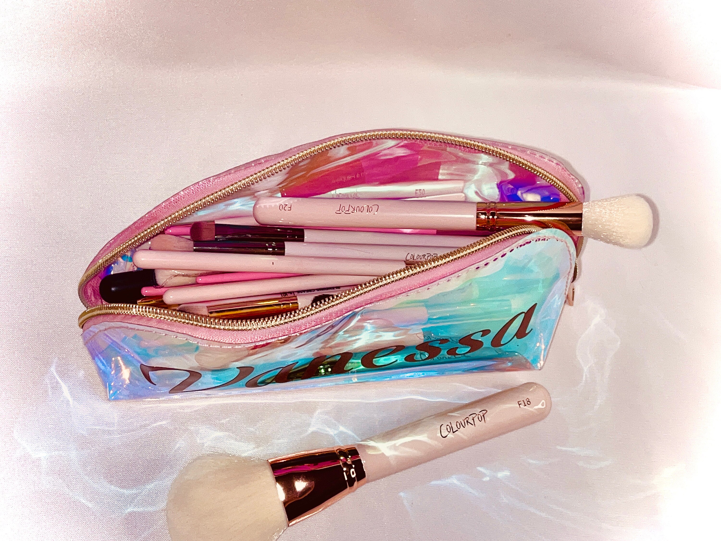 Personalized Holographic Makeup Bag, Personalized Pencil Pouch ...