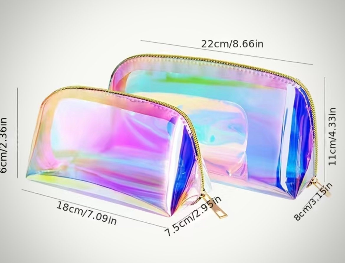 Personalized Holographic Makeup Bag, Personalized Pencil Pouch ...