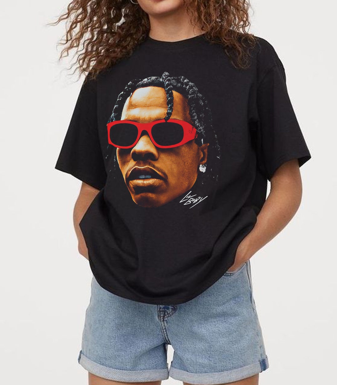 Vintage Rap Tee Lil Baby, Hip Hop Graphic Print T-shirt, Merch T Shirt ...