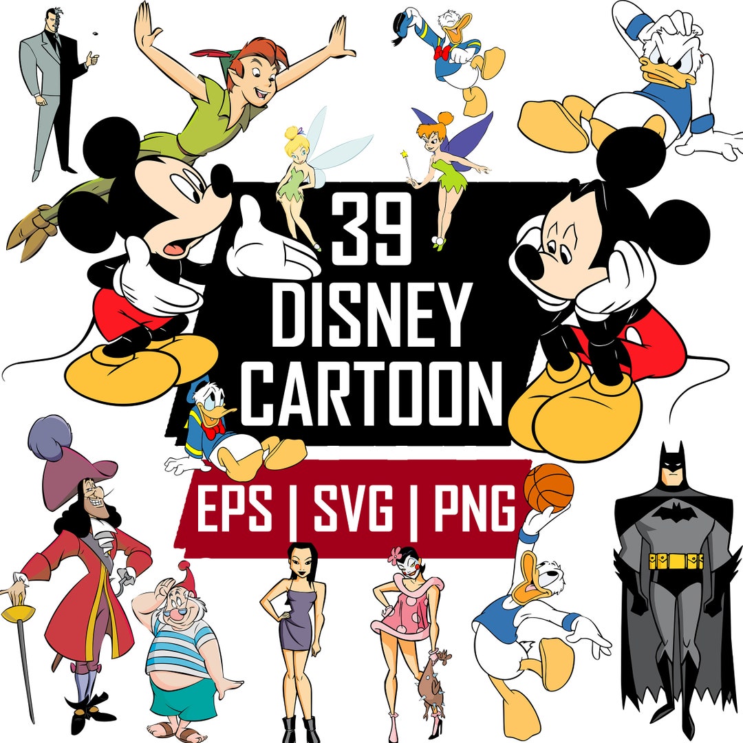 Disney Cartoon Svgs Mega Svg Bundle Cricut File LAYERED Mickey Mouse ...