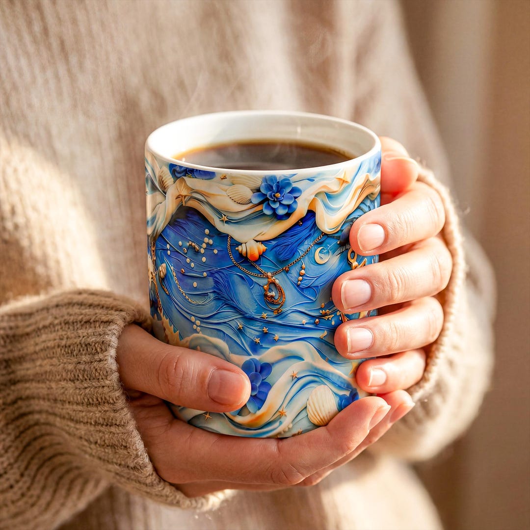 Yemaya Coffee Mug 11oz • Ocean Goddess Art • Yoruba Orisha Spiritual ...
