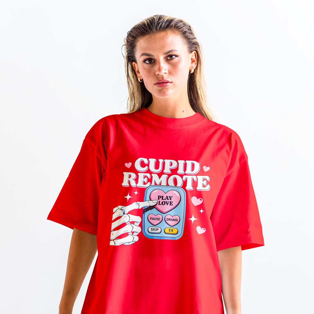 Cupid Remote Valentine Shirt • Funny Love T-shirt • Valentine’s Day ...