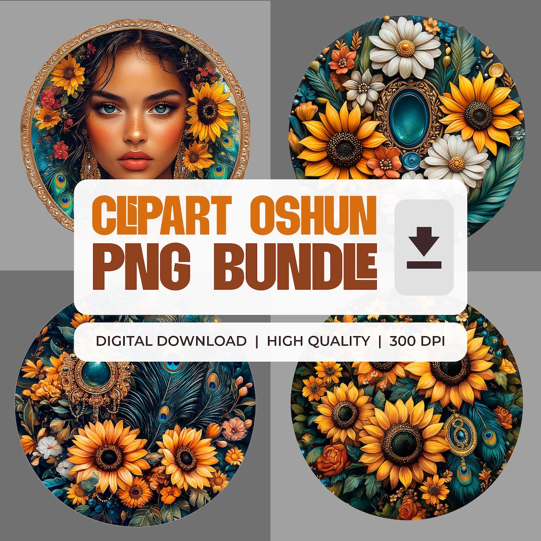 Oshun PNG Clipart Bundle • Yoruba Goddess of Love Digital Art ...