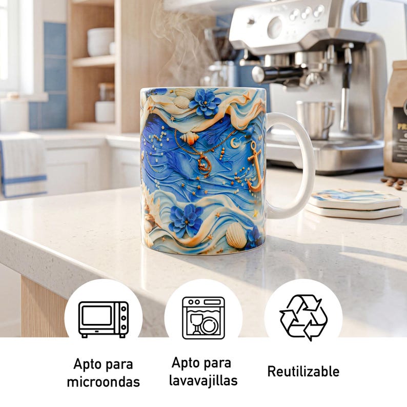 Yemaya Coffee Mug 11oz • Ocean Goddess Art • Yoruba Orisha Spiritual ...