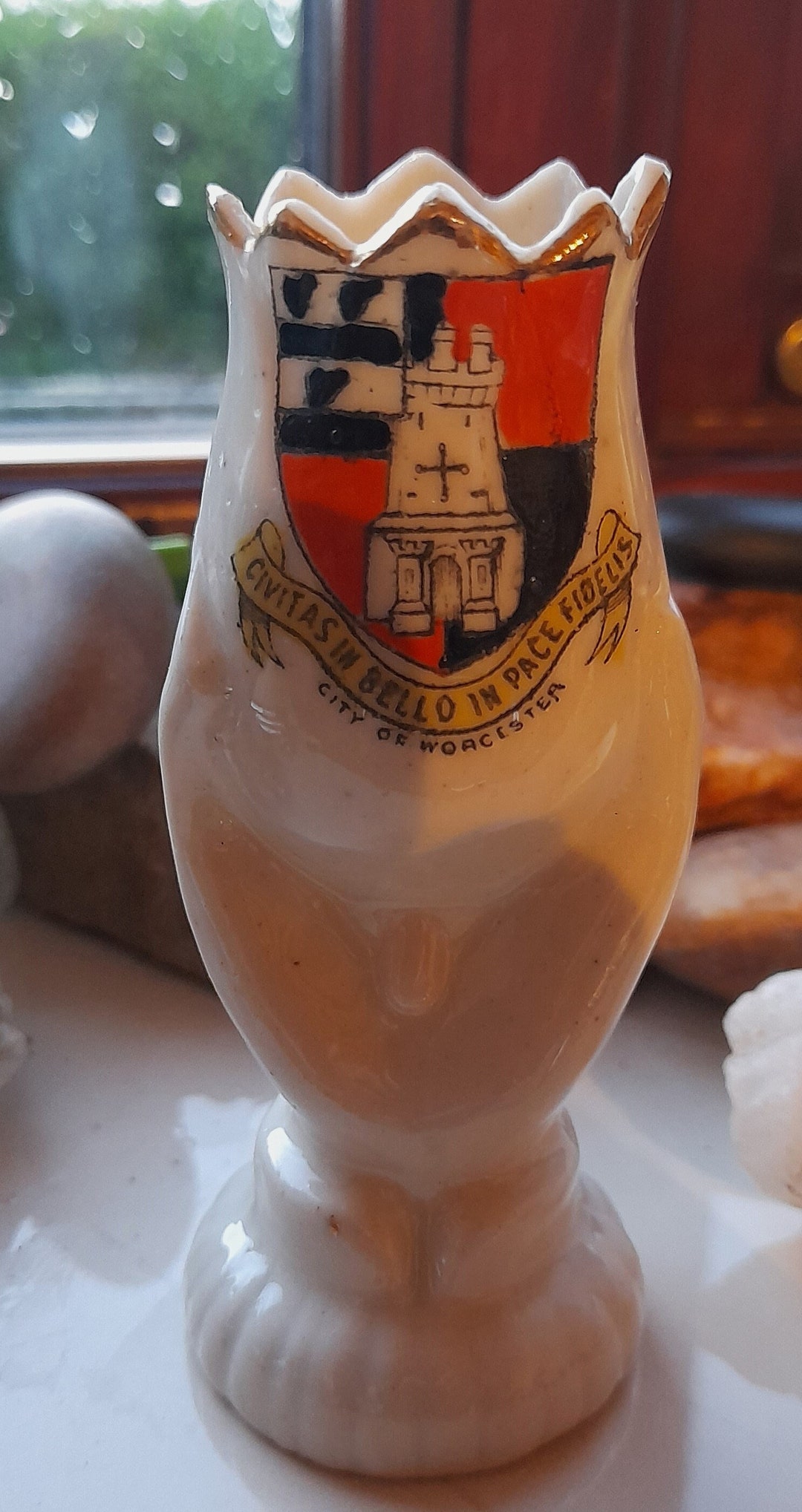 A Miniature Crested Ware China Bud Vase for City of Worcester - Etsy UK