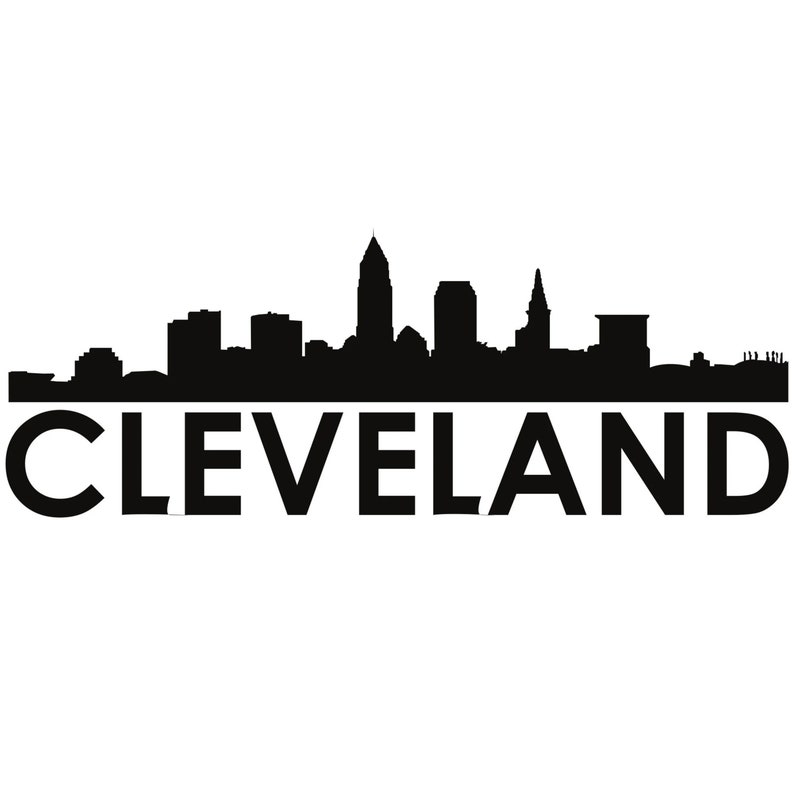 Cleveland Skyline Sticker - Etsy