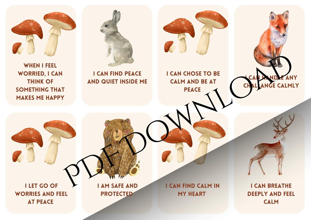 Affirmations for Kids | Patience + Calmness | Printable | Downloadable ...