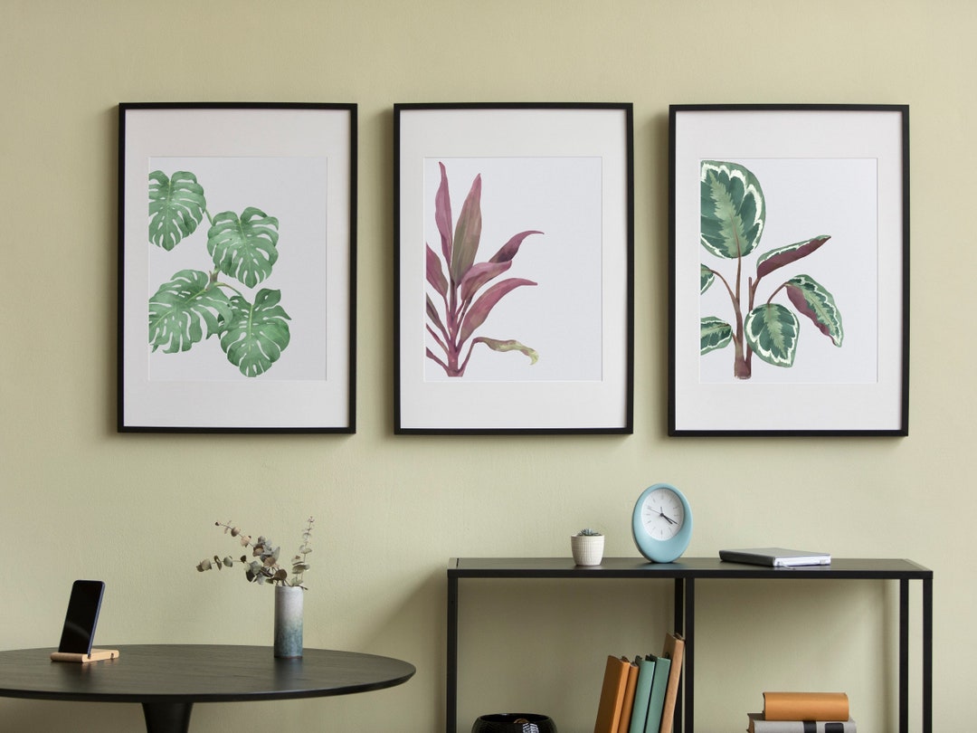 Botanical Print Set Plant Posters Bedroom Wall Decor - Etsy