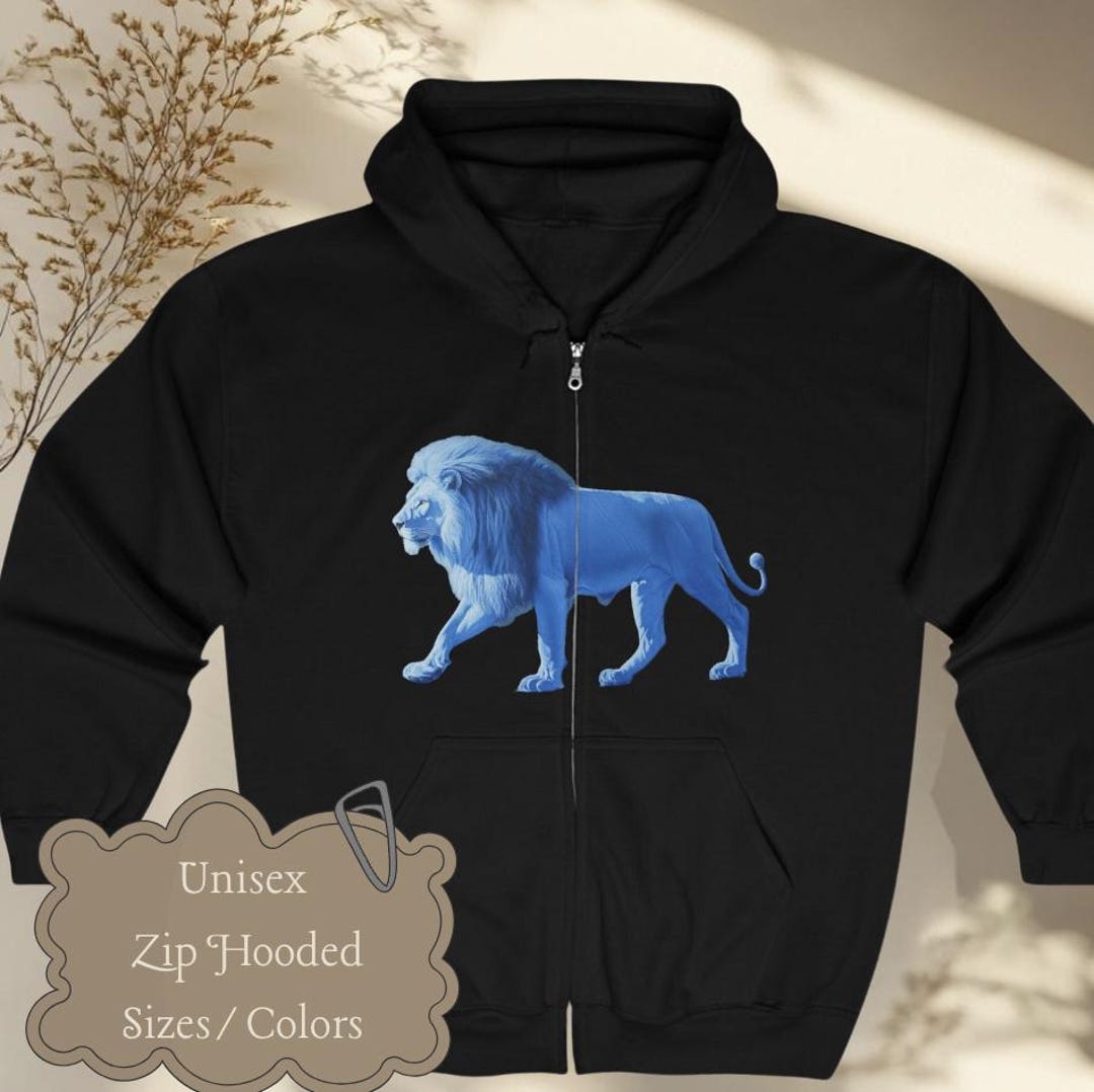 Lion Design Hoodie Leo Lion Gift vintage Sweatshirt Perfect Gift for ...