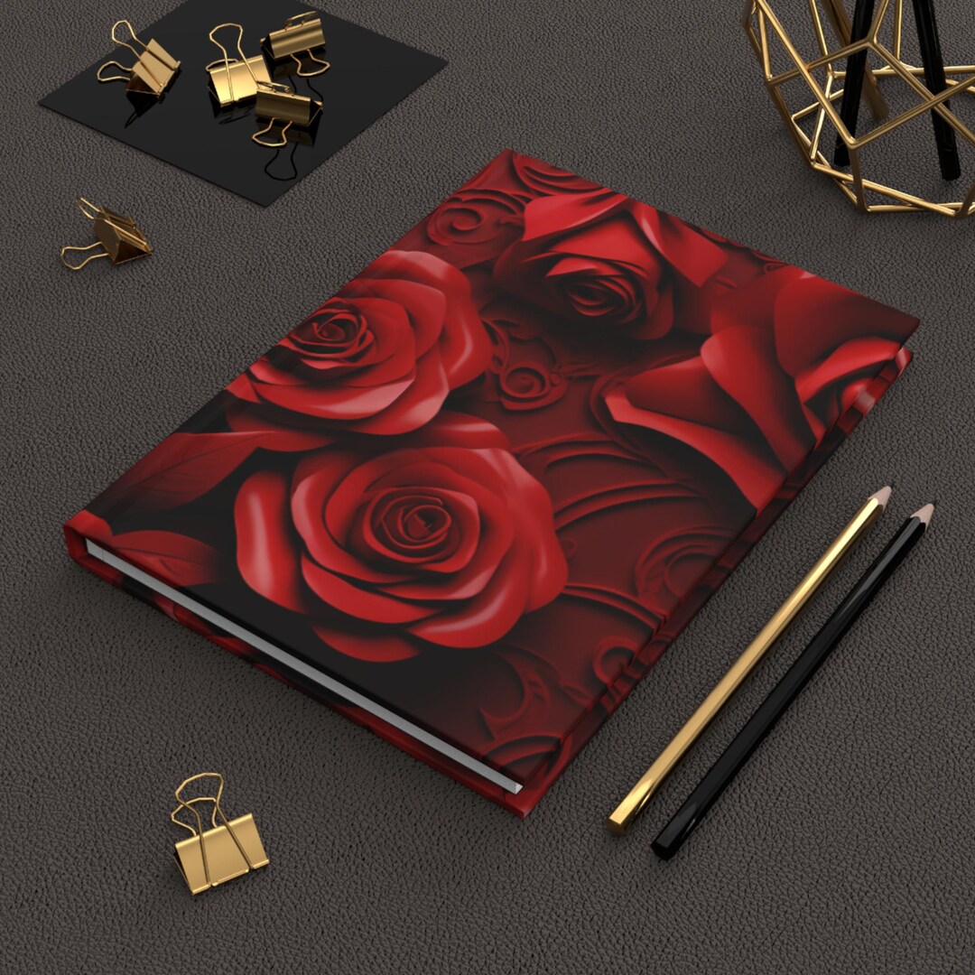 3D Red Roses Journal, Love Journal, Wedding Anniversary Gift, Perfect ...
