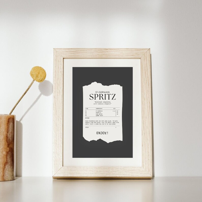 St-germain Receipt Poster - Etsy