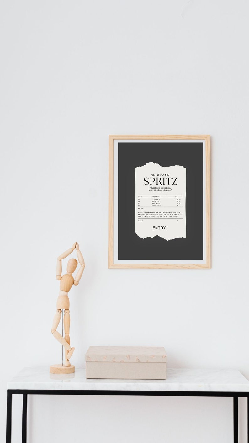 St-germain Receipt Poster - Etsy