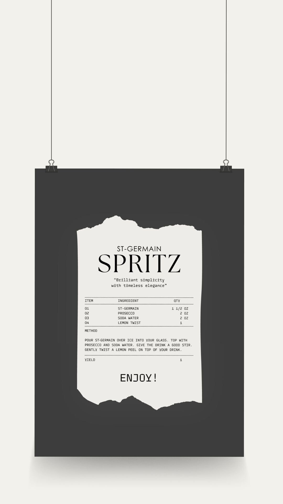 St-germain Receipt Poster - Etsy