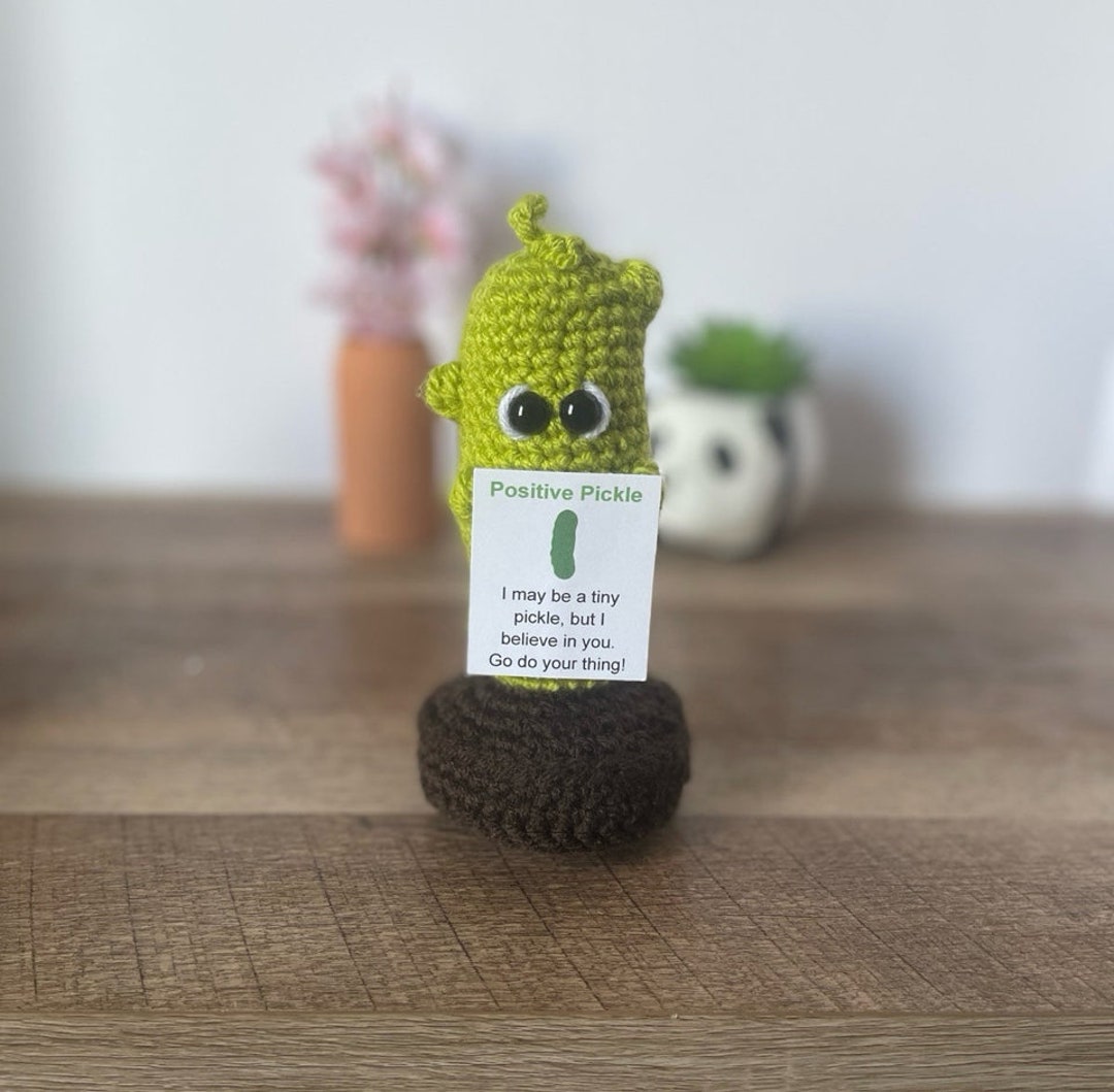 Positive Pickle Handmade Crochet Amigurumi Unique Gift - Etsy