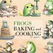 Frogs Cooking, Baking, 32 Watercolor Clipart, Cute Frogs, High Quality ...