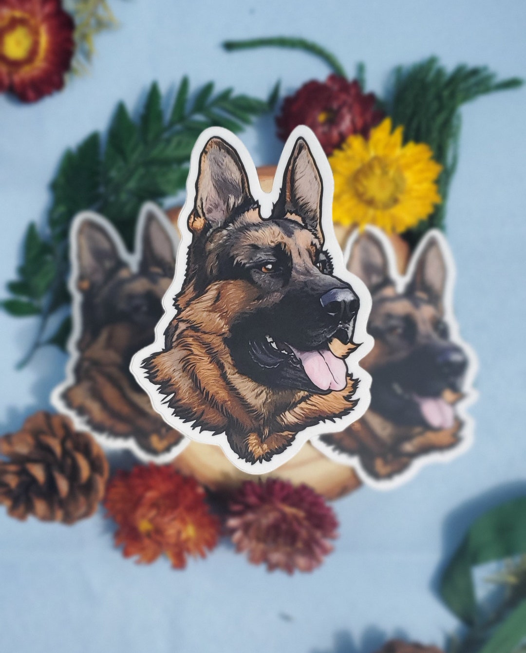 German Shepherd Vinyl Sticker - Waterproof and Scratch Resistant - Etsy