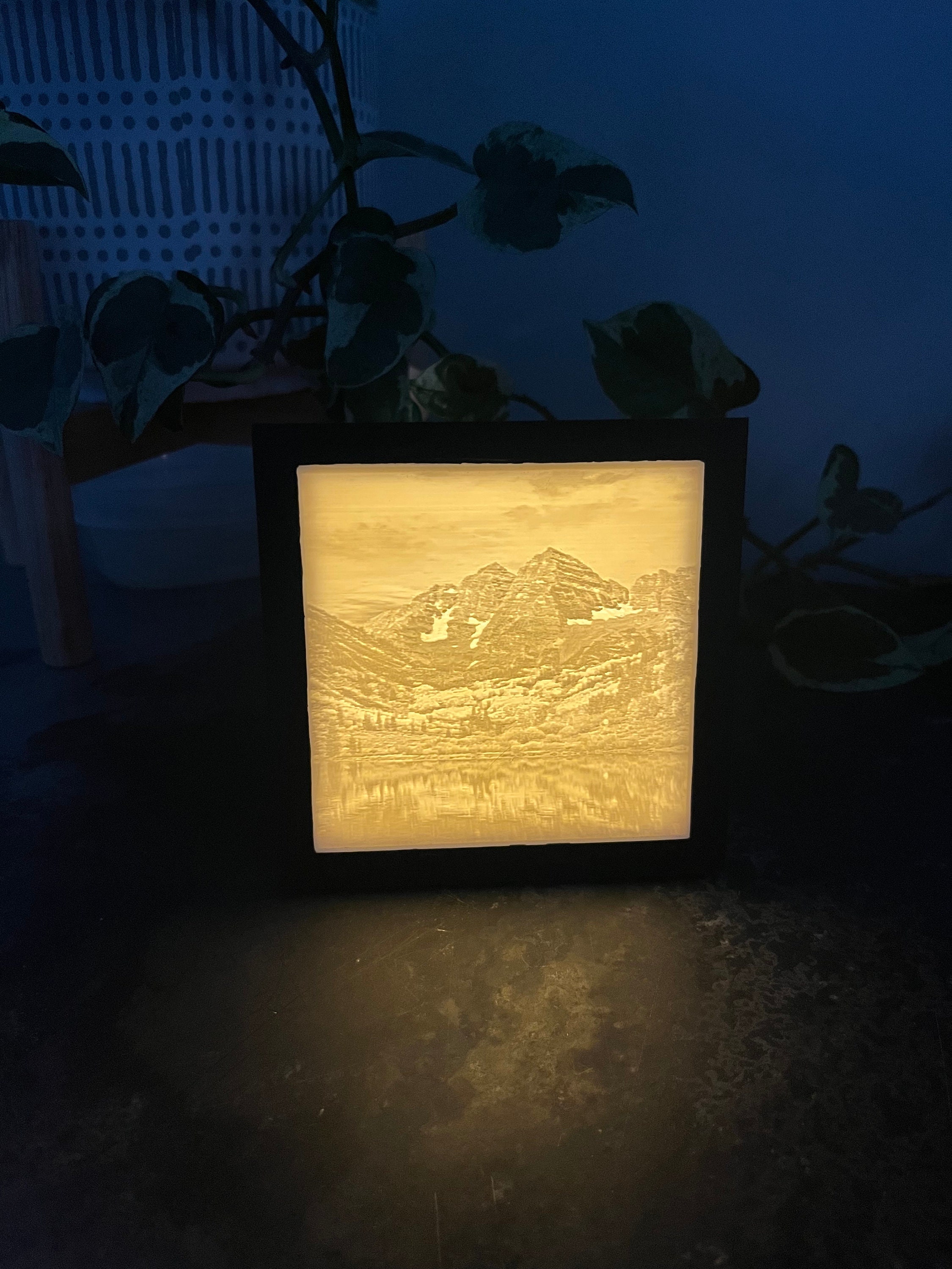 Custom Lithophane 3D Print Shadow Box - Personalized Framed Photo With ...