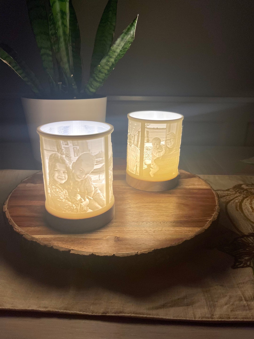 Custom Night Light Lithophane With Multiple Photos - Personalized Gift ...