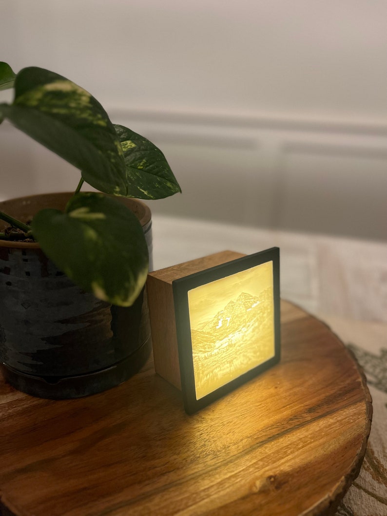 Custom Lithophane 3D Print Shadow Box - Personalized Framed Photo With ...