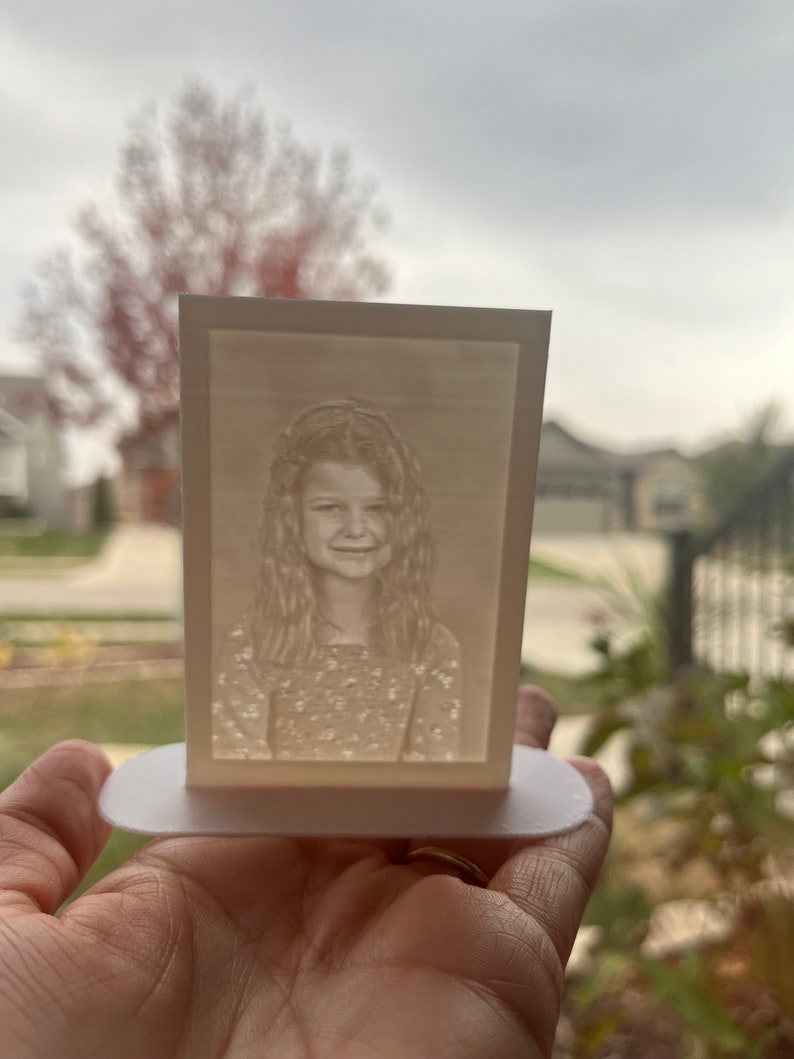 Custom 3D Printed Lithophane Keepsake Personalized Photo - Etsy