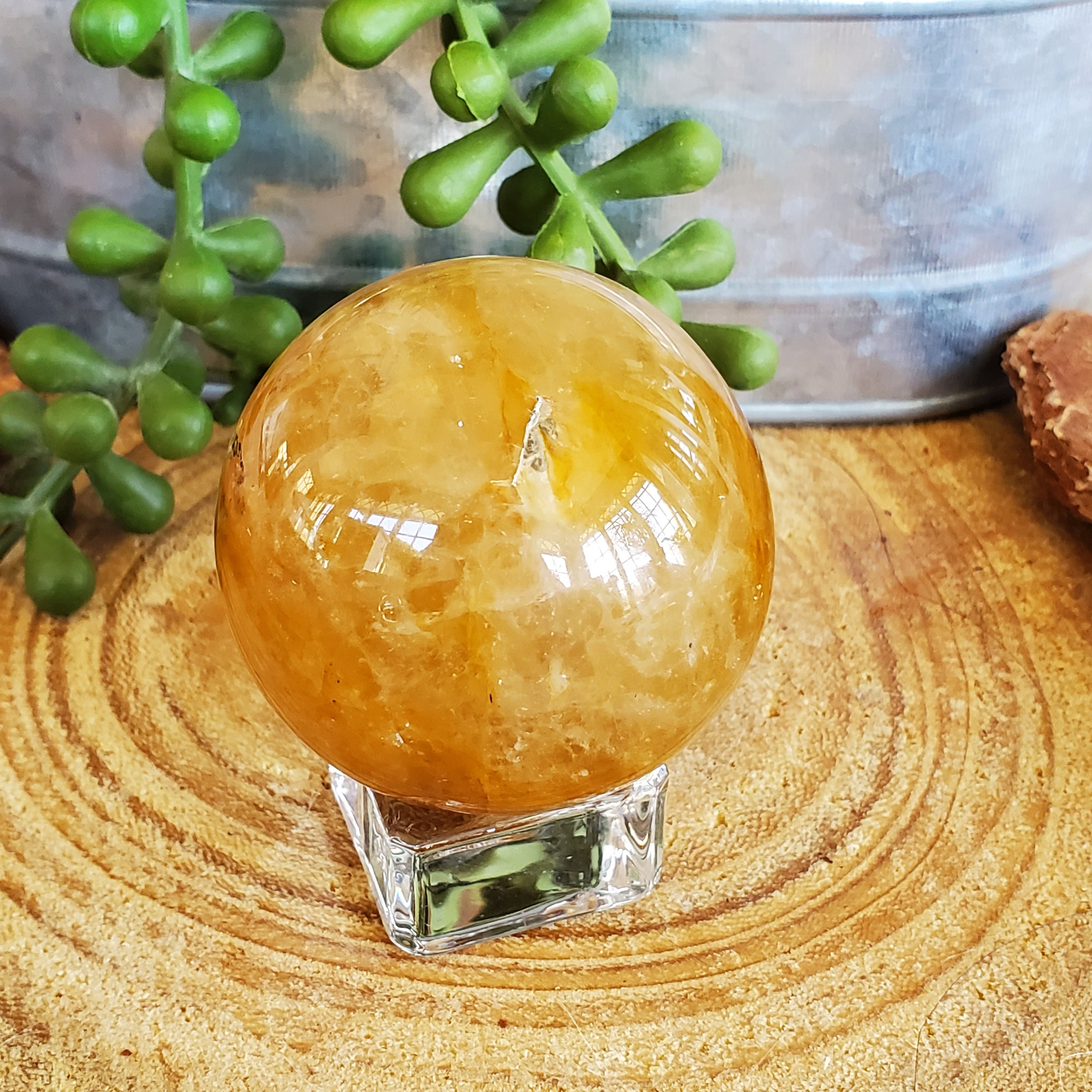 Golden Healer Sphere, Golden Healer With Clear Quartz Sphere, Master ...