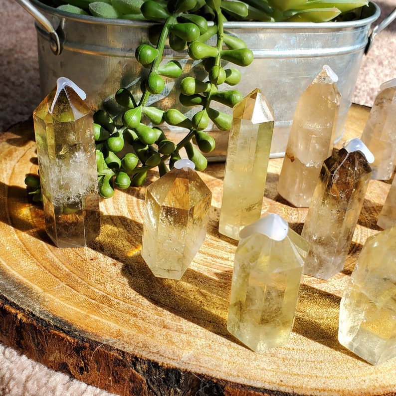 Citrine Points, Clear Crystal Citrine Points, Citrine Polished Point ...