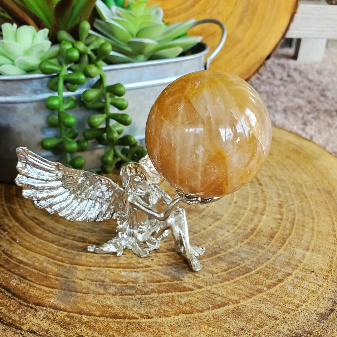 Golden Healer Sphere, Comes W Fairy Sphere Stand, Master Healer, Golden ...