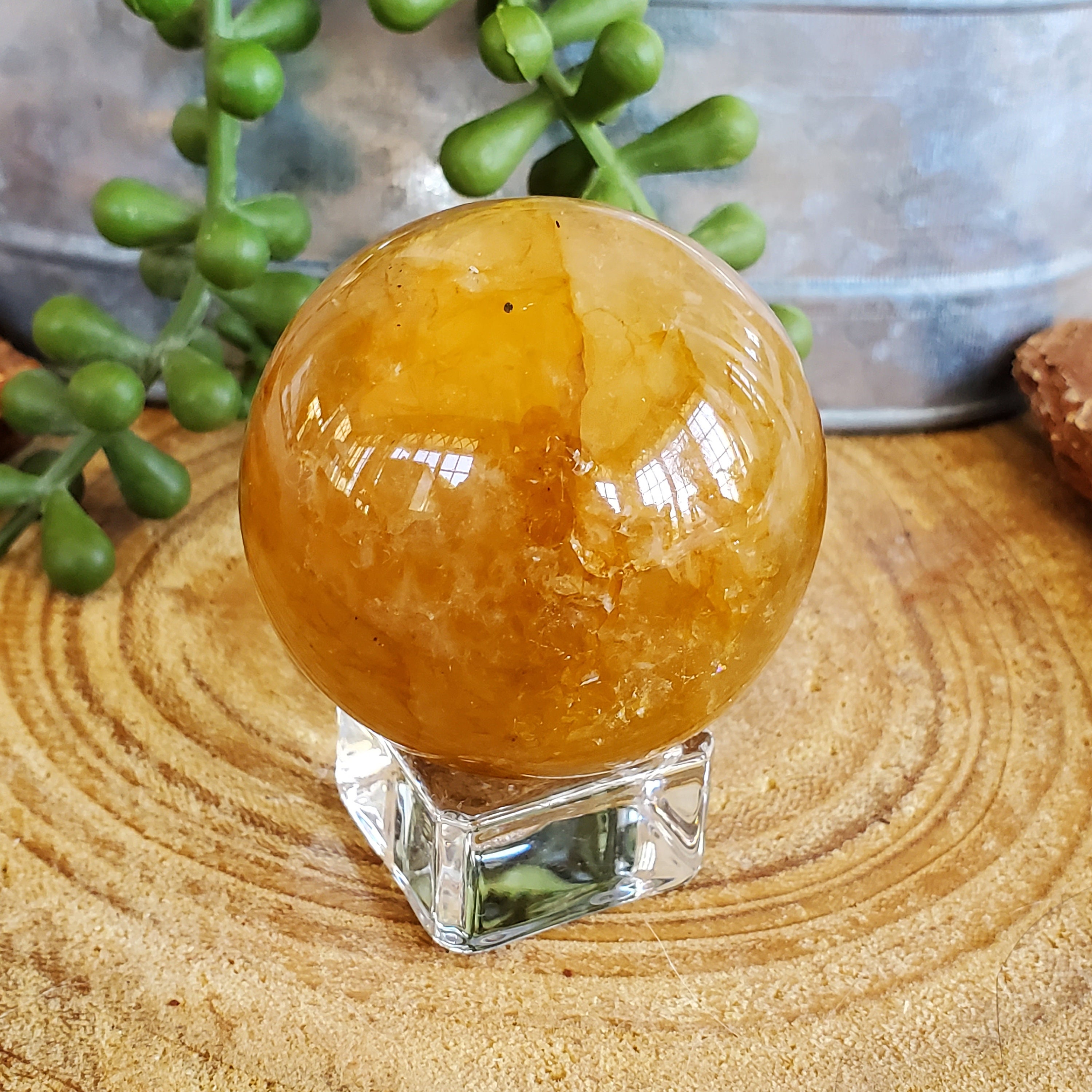 Golden Healer Sphere, Golden Healer With Clear Quartz Sphere, Master ...
