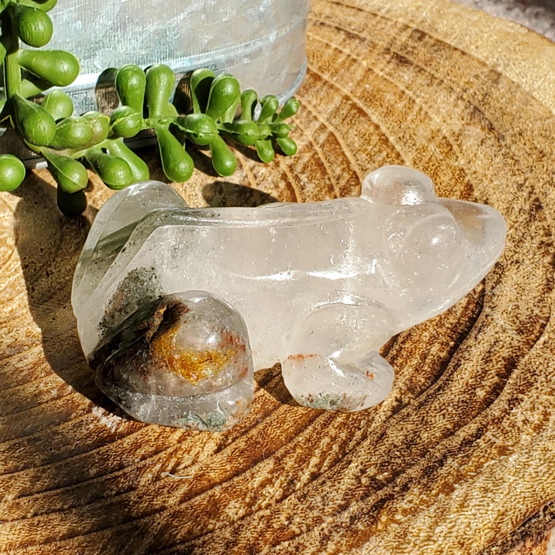 Garden Quartz Frog, Clear Quartz Frog With Garden Quartz, Garden Quartz ...