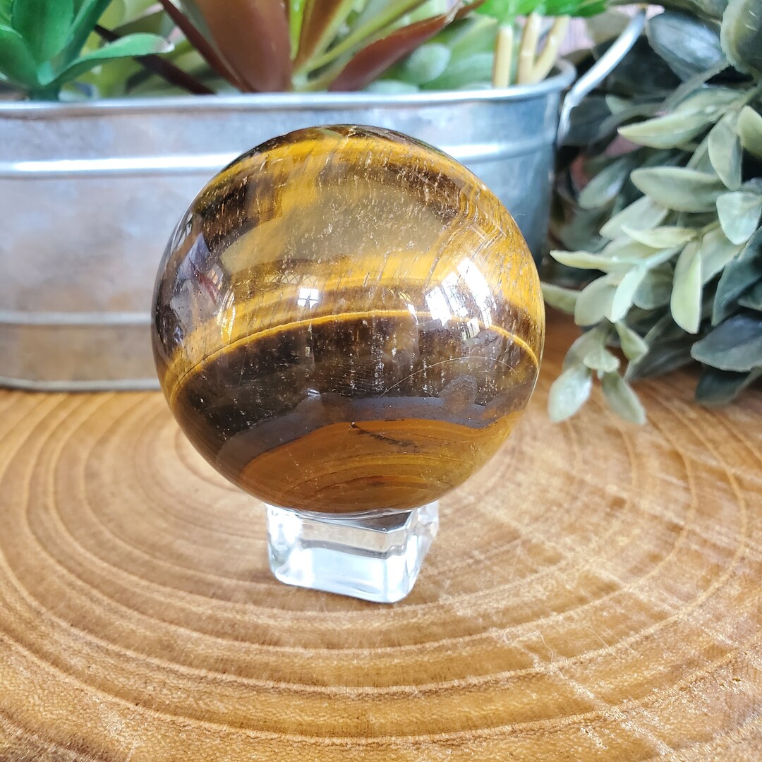 Tigers Eye Sphere, Golden Tigers Eye, Natural Tigers Eye, Tigers Eye ...