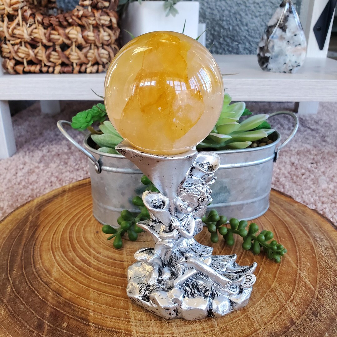 Golden Healer Sphere, Comes W Fairy Sphere Stand, Master Healer, Golden ...