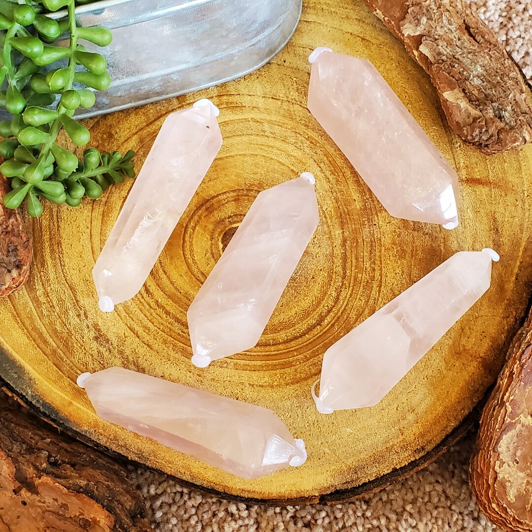 Rose Quartz Double Ended Crystal Points, Rose Quartz Points, Rose ...