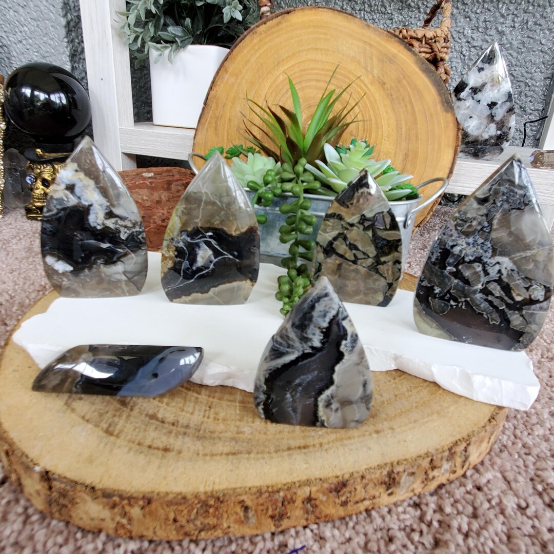 Volcano Agate Teardrop Freeform, Natural Volcano Agate, Grounding ...