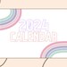 Pastel 2024 Monthly Calendar A4 Landscape Print at Home PDF - Etsy