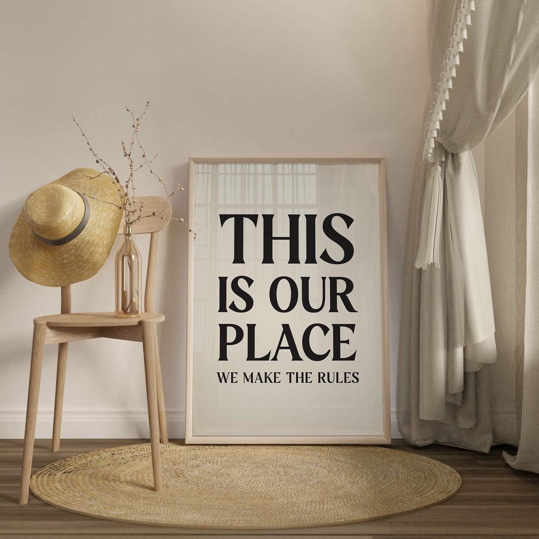 This is Our Place We Make the Rules Wall Art Poster, Taylor Swift ...