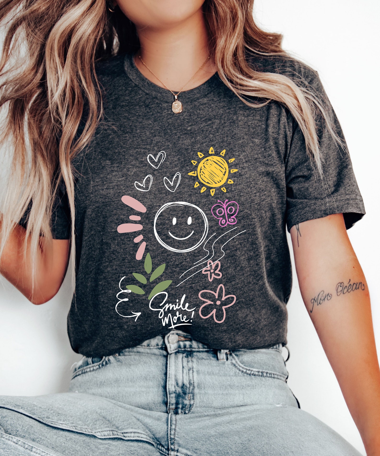 Smiley Face Shirt, Graffiti Scribble Shirt, Sunshine Shirt, Y2k Shirt ...