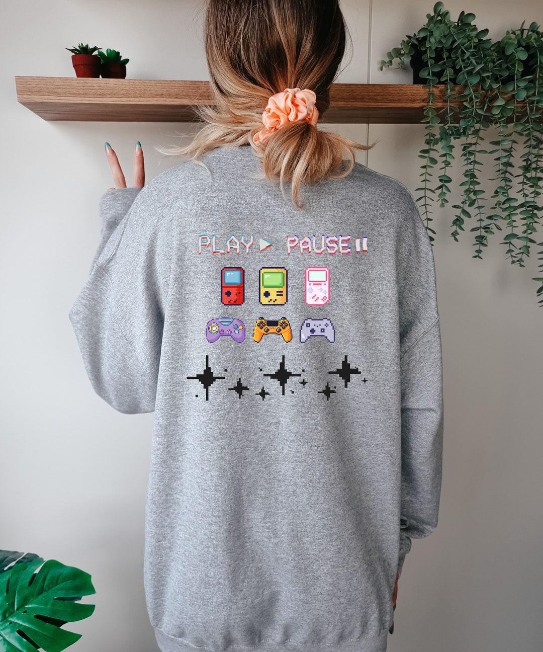 Retro Gaming, Pixel Art, Pixel Art Sweatshirt, Gaming Sweatshirt, 90s ...