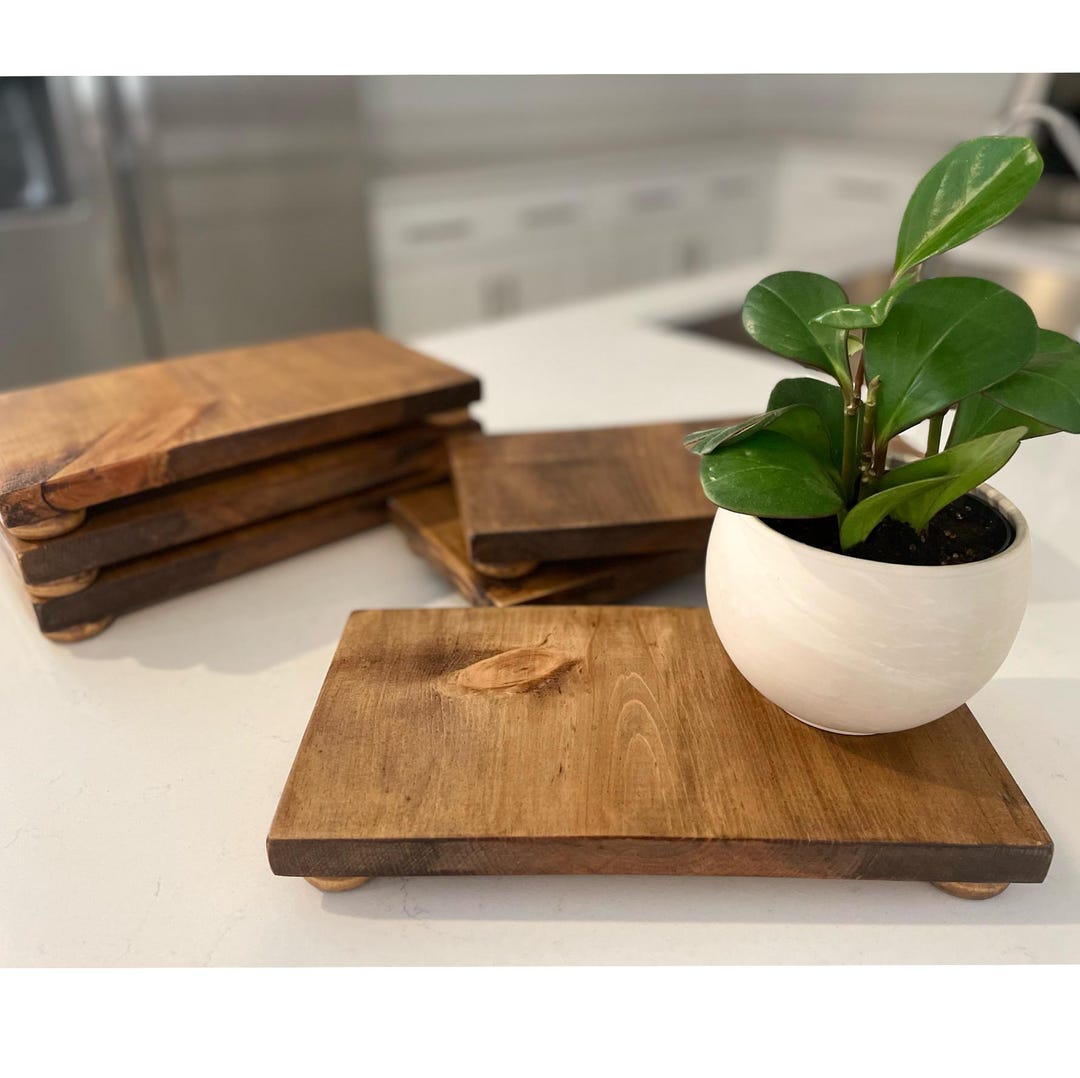 Handmade Wooden Riser – Rustic Counter Display for Kitchen or Bathroom ...