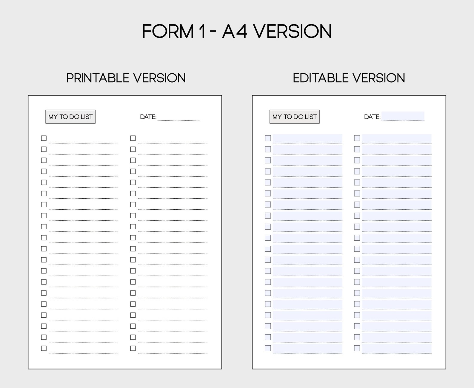 Editable to Do List Bundle, Daily Task List Template, Downloadable PDF ...