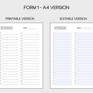 Editable to Do List Bundle, Daily Task List Template, Downloadable PDF ...