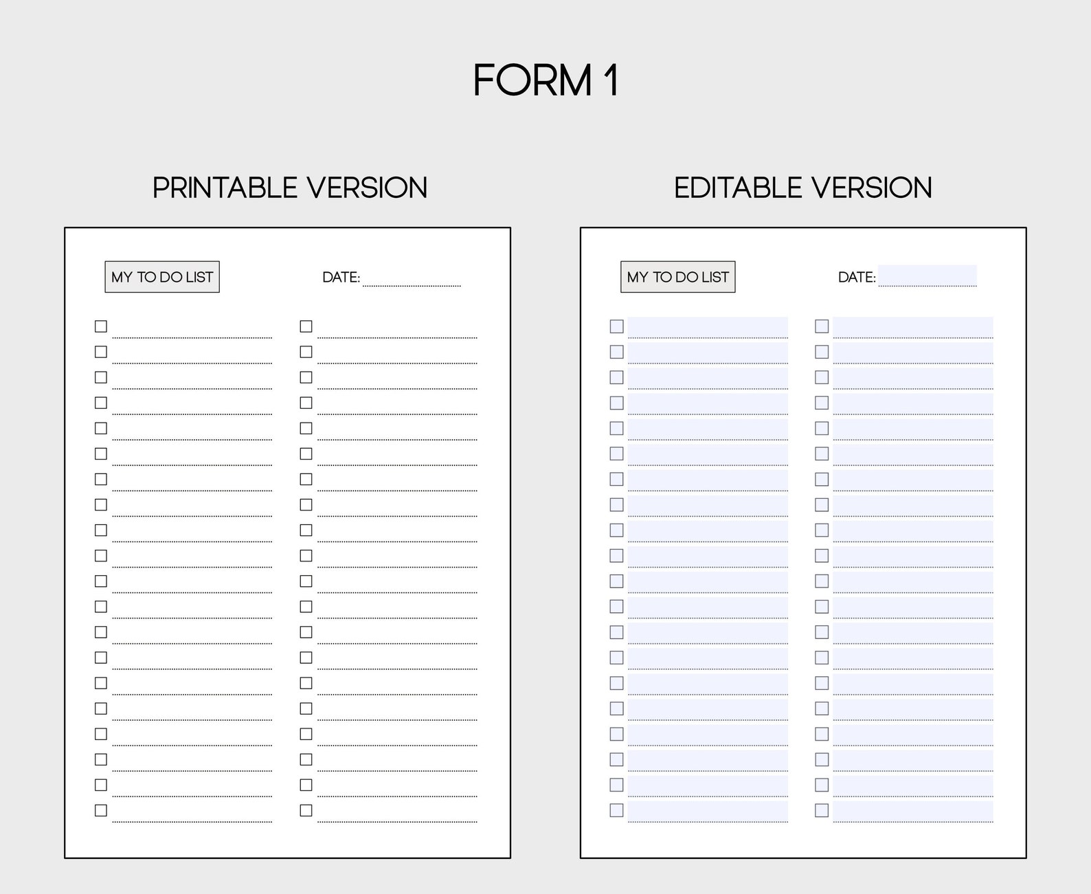 Checklist Template Bundle, Printable Editable to Do Checklists, Daily Checklist Schedule, Work ...