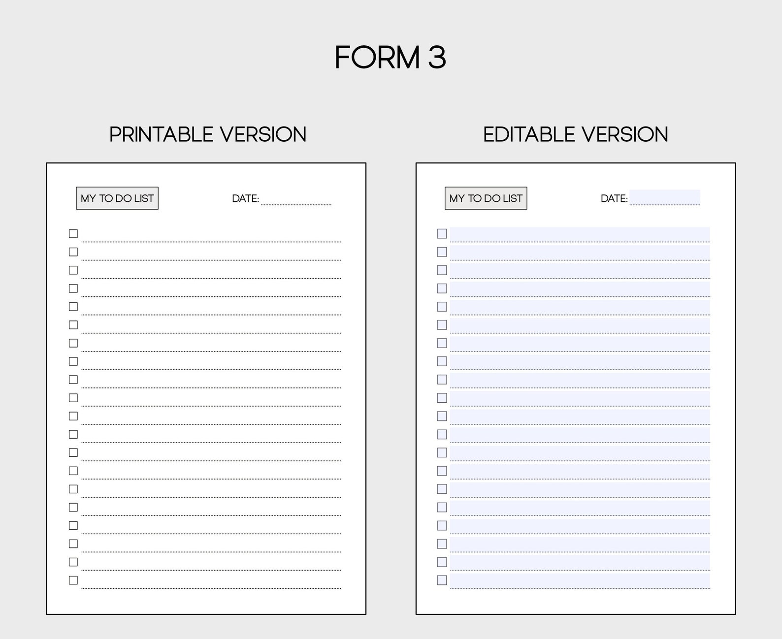 Checklist Template Bundle, Printable Editable to Do Checklists, Daily ...
