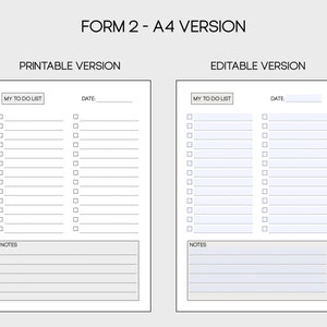 Editable to Do List Bundle, Daily Task List Template, Downloadable PDF ...