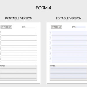 Checklist Template Bundle, Printable Editable to Do Checklists, Daily ...